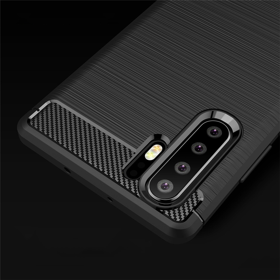 Flexi Slim Carbon Fibre Case for Huawei P30 Pro (Black)